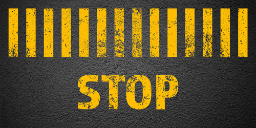 Asphalt road with stop lane marking concrete Vector Image
