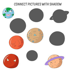 Shadow match game for kids Royalty Free Vector Image