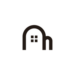 Letter m build geometric symbol simple logo Vector Image