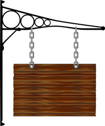 Rectangle hanging sign Royalty Free Vector Image