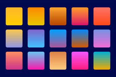 Gradient sample set colorful gradients for poster Vector Image