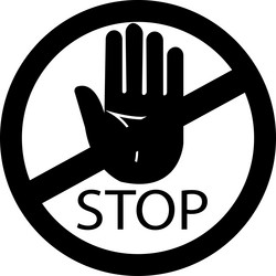 Stop sign traffic symbol rules and Royalty Free Vector Image