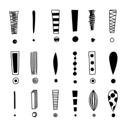 Exclamation mark seamless pattern doodle style Vector Image