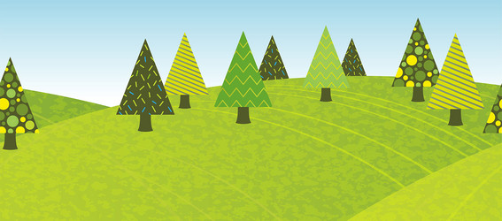 Seamless forest in spring and autumn Royalty Free Vector