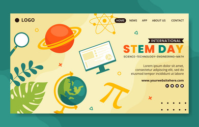 Stem science technology engineering mathematics Vector Image
