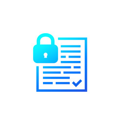 Data security icon Royalty Free Vector Image - VectorStock