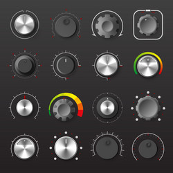 Metal texture realistic 3d samples collection Vector Image