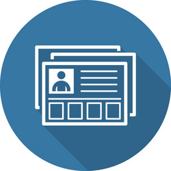 Company profile icon flat design Royalty Free Vector Image