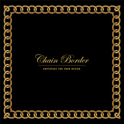Golden chain square border frame rectangle border Vector Image