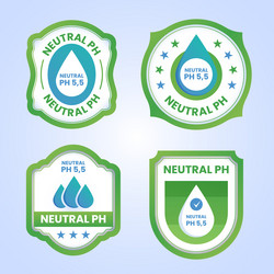 Gradient neutral ph labels Royalty Free Vector Image