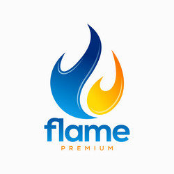 Fire flame logo design with modern colorful Vector Image