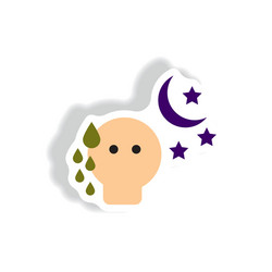 Paper sticker various symptoms Royalty Free Vector Image