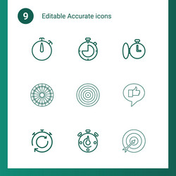 7 accurate icons Royalty Free Vector Image - VectorStock
