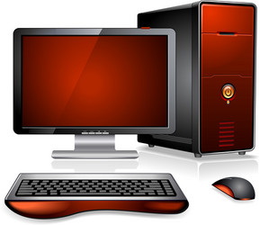 Computer station Royalty Free Vector Image - VectorStock