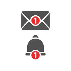 New message notification icon Royalty Free Vector Image