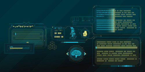 Futuristic user interface Royalty Free Vector Image