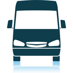 Van truck icon front view Royalty Free Vector Image