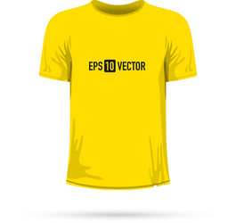 Yellow t-shirt design template Royalty Free Vector Image