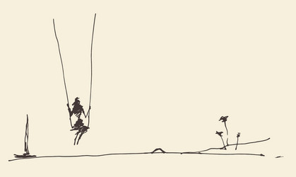 Girl Swing Drawing Vector Images (over 1,300)