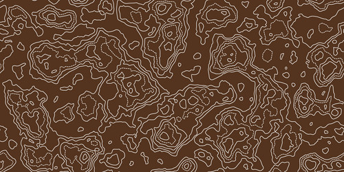 Topography brown map seamless pattern with grid Vector Image