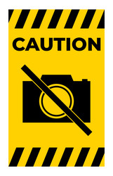 Camera prohibited sign on white background Vector Image