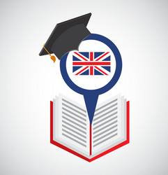 Learn english education icons Royalty Free Vector Image