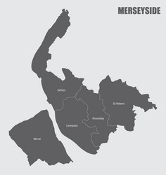 Wirral Map Merseyside Vector Images (5)
