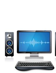 Computer workstation Royalty Free Vector Image