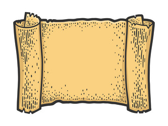 Paper Scroll Tattoo Design