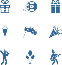 Set party icon design template party supplies Vector Image