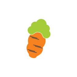 Simple carrot colorful design symbol Royalty Free Vector