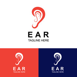 Ear hear logo design template Royalty Free Vector Image