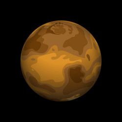 Red mars planet icon cartoon style Royalty Free Vector Image