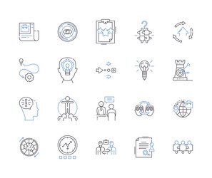Future outline icons collection futurity foresee Vector Image