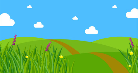 Spring pasture Royalty Free Vector Image - VectorStock