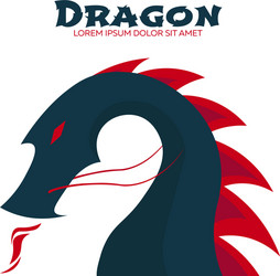 Chinese traditional dragon east asia flat Vector Image