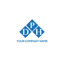 Dph letter logo design on black backgrounddph Vector Image