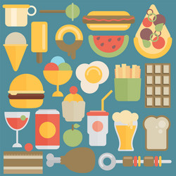 Food icon set Royalty Free Vector Image - VectorStock