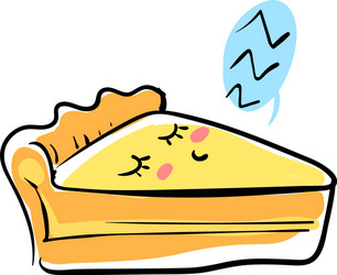 Autumn pie on a white background Royalty Free Vector Image