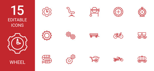 37 wheel icons Royalty Free Vector Image - VectorStock