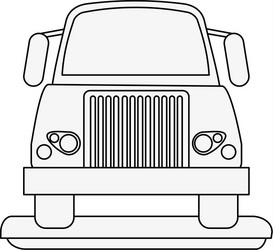 Cargo truck front view Royalty Free Vector Image