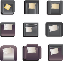 Furniture top view set 29 Royalty Free Vector Image