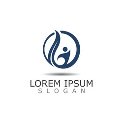 People logo emblem design template abstract Vector Image