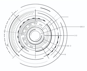 Black and white interface geometric forms Vector Image