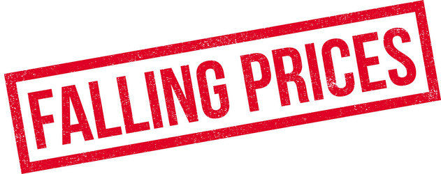 Falling prices rubber stamp Royalty Free Vector Image