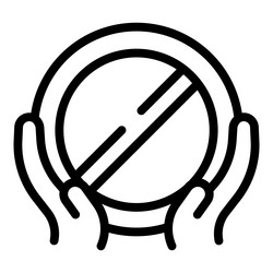 Food hunger icon outline poverty people Royalty Free Vector