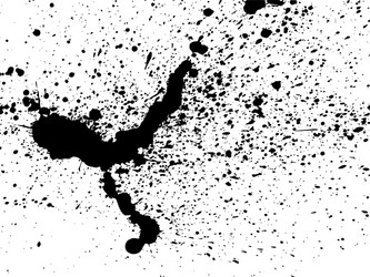 Graffiti paint splatter pattern in black over whit