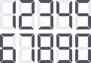 Set digital led numbers Royalty Free Vector Image