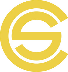 Initial letter cs logo design on luxury background