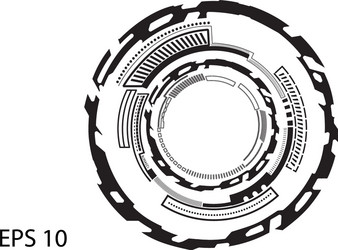 Round logo on white background Royalty Free Vector Image